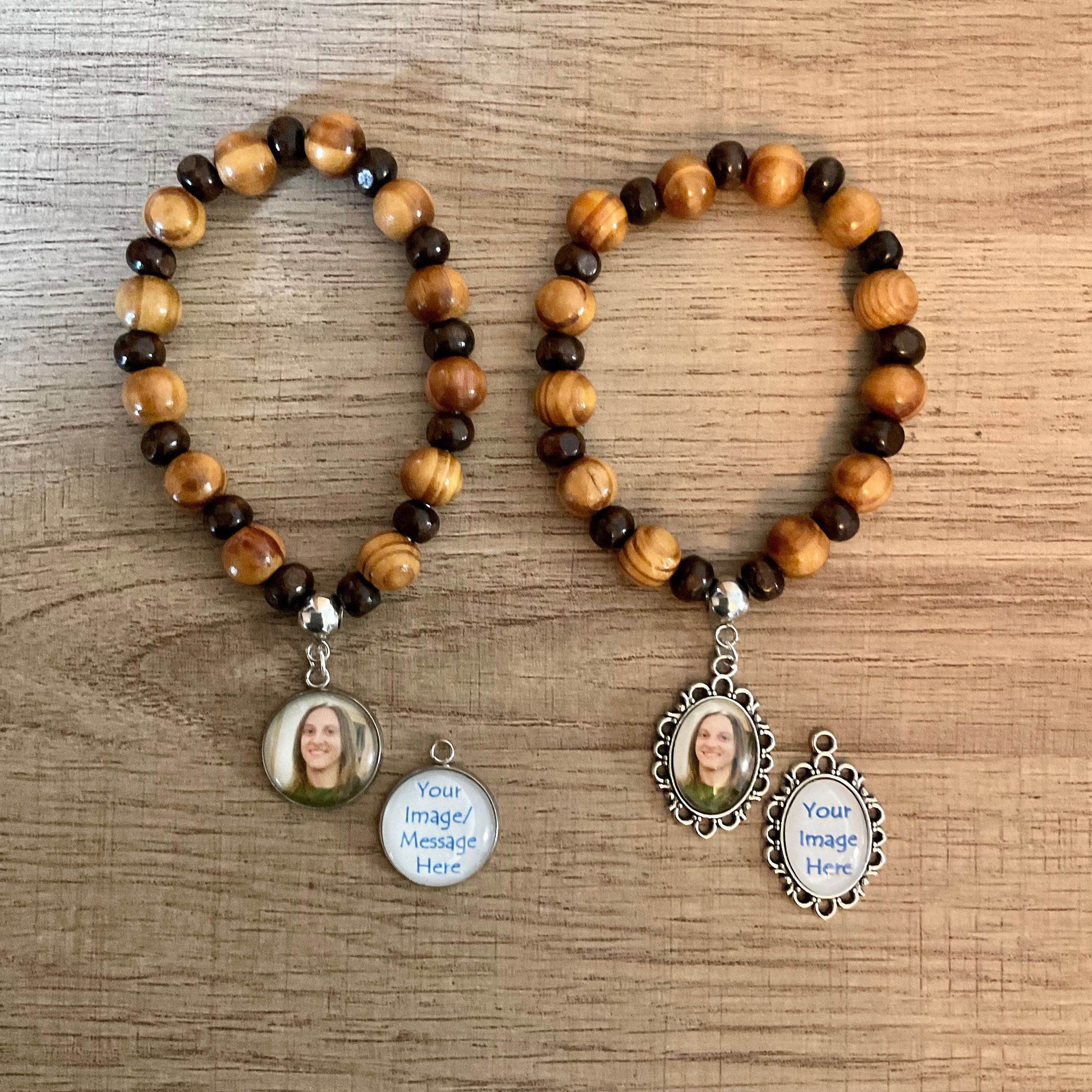 Photo Bracelet, Grief Jewelry, Memorial Photo Gift, Bead Memorial Brac ...